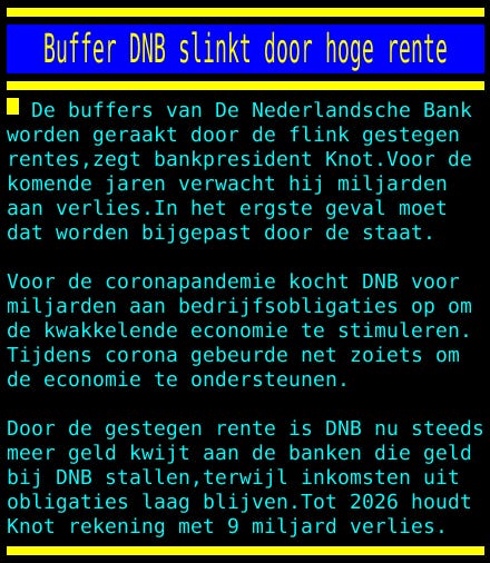 Rente stijgt – miljardenrekening DNB voor belastingbetaler