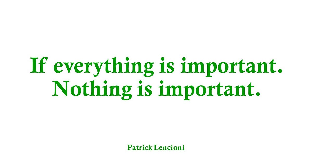 What is really important? - by Jon Doolen - Jon’s Substack