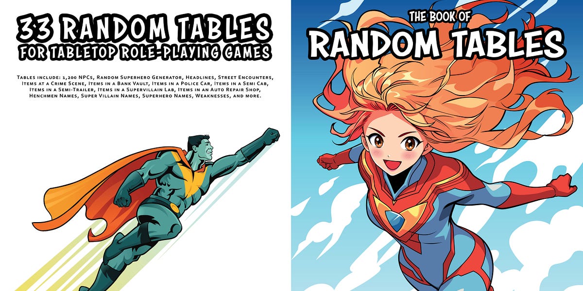 Superhero Random Tables - The Dicegeeks Insider