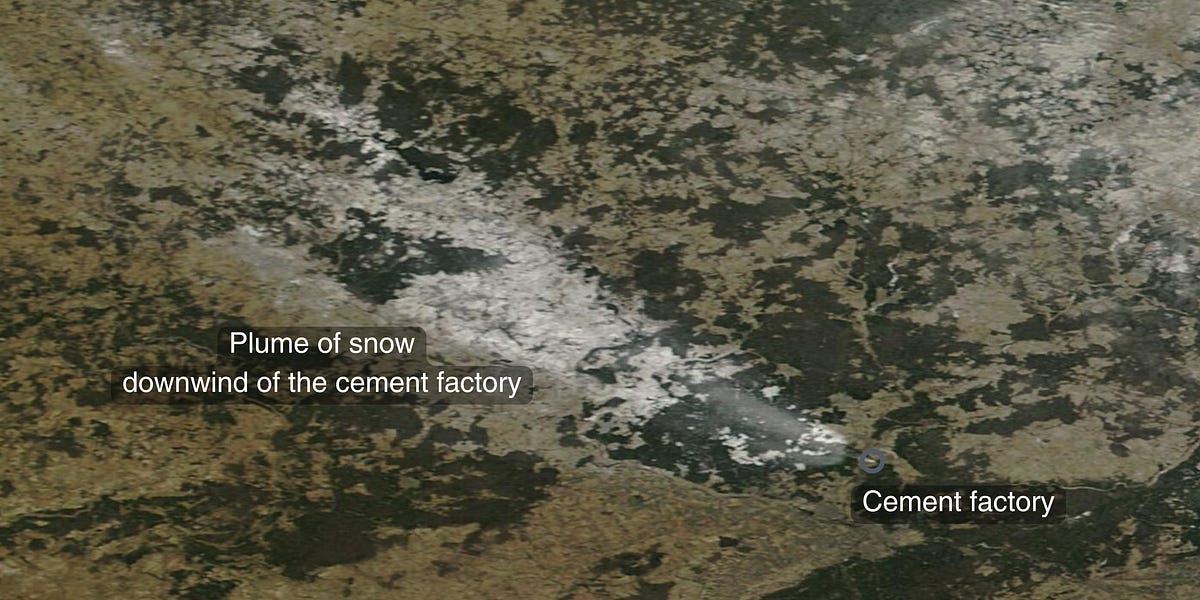 How industrial emissions promote local snowfall