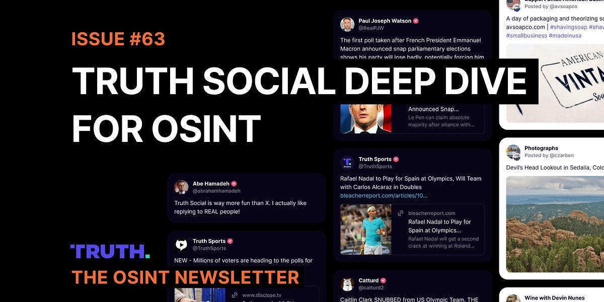 The OSINT Newsletter - Issue #63 - by Jake Creps