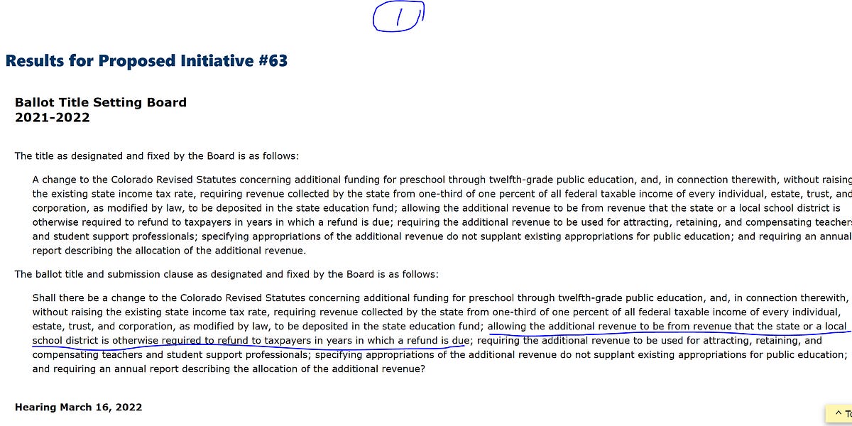 Did you like your TABOR refund? A group is trying to take them away ...