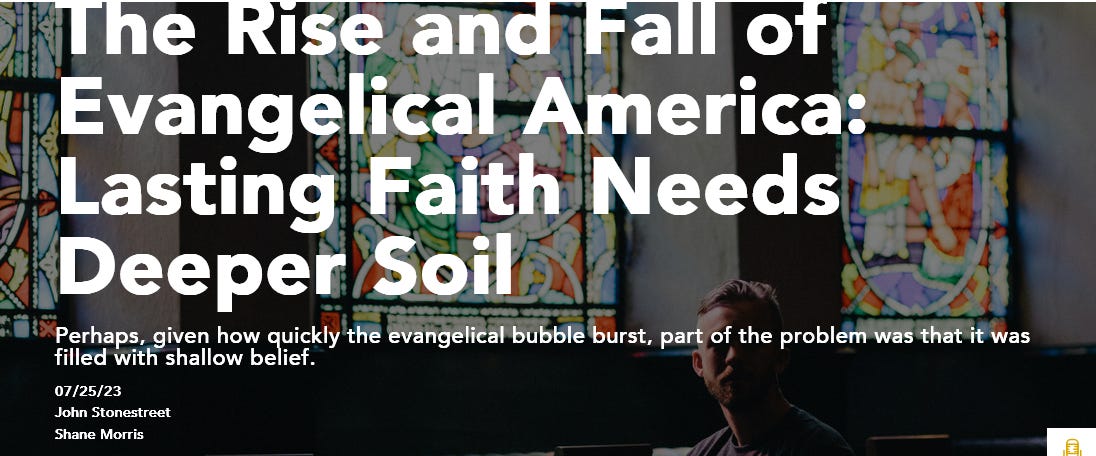 The Rise and Fall of Evangelical America: Lasting Faith Needs Deeper Soil