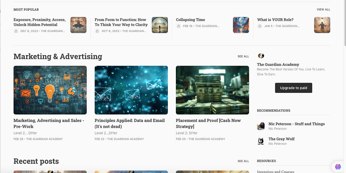 Wednesday Bonus Post: Layout, Sections, Advertising & Workshop Schedule