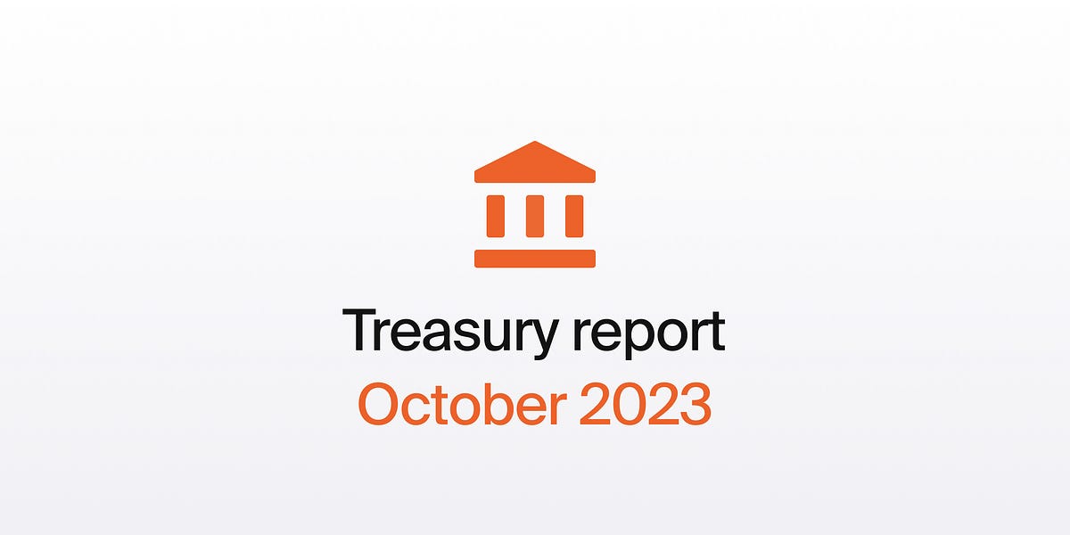 #34 - Treasury report October 2023 - Beam’s Newsletter