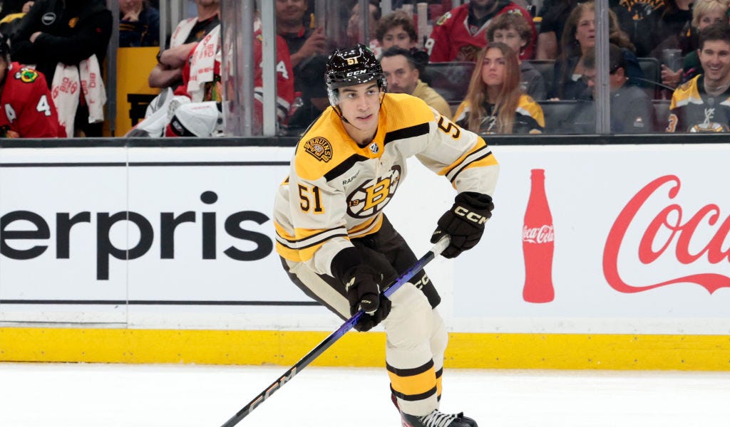 Matthew Poitras records his first career NHL point