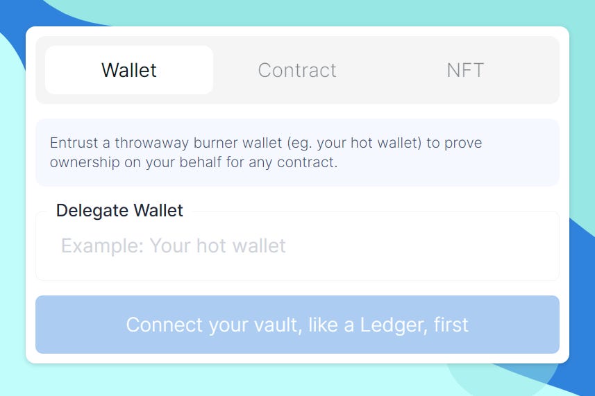Saving NFTs with delegate.cash 🛅 - by William M. Peaster
