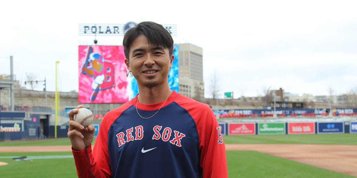 New Red Sox Japanese pitcher Naoyuki Uwasawa with the WooSox; expected ...