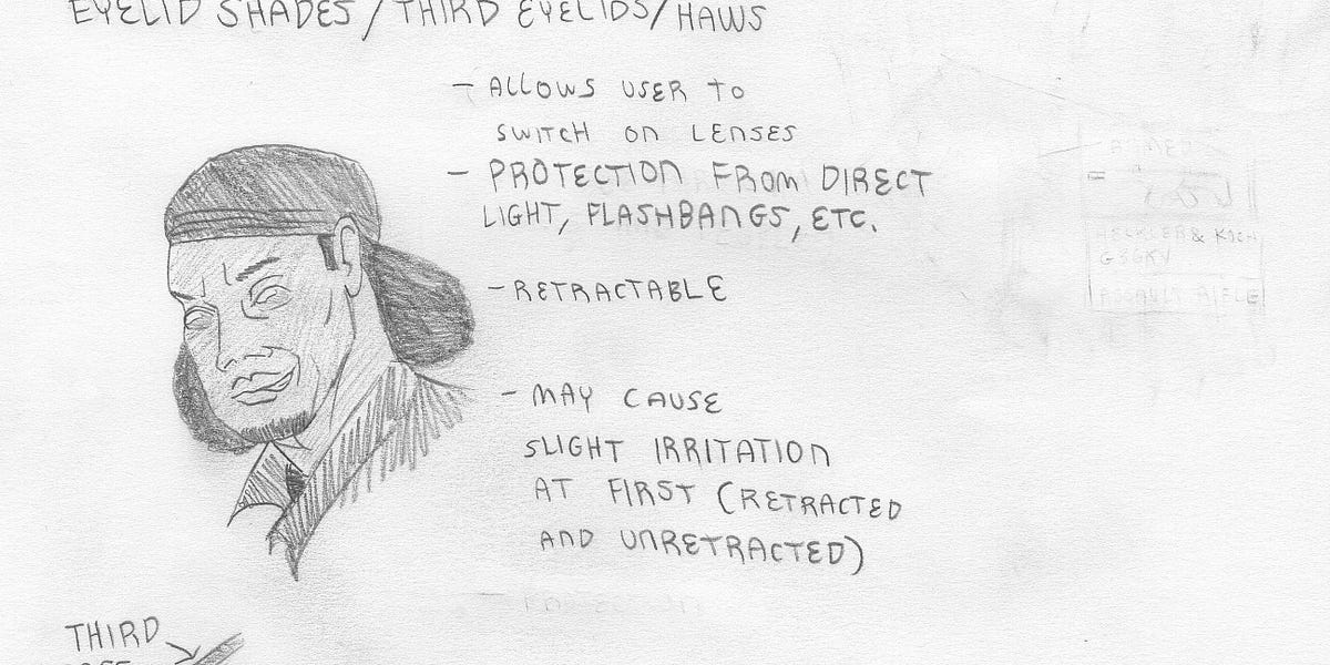 Eyelid shades/ third eyelid/ haws - by Anthony Joseph Buffa