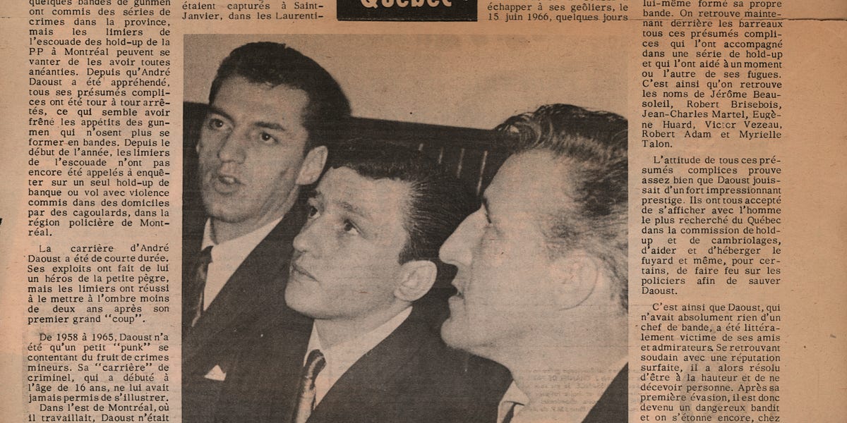 Ses complices tous coffrés, André Daoust commence son long pèlerinage ...