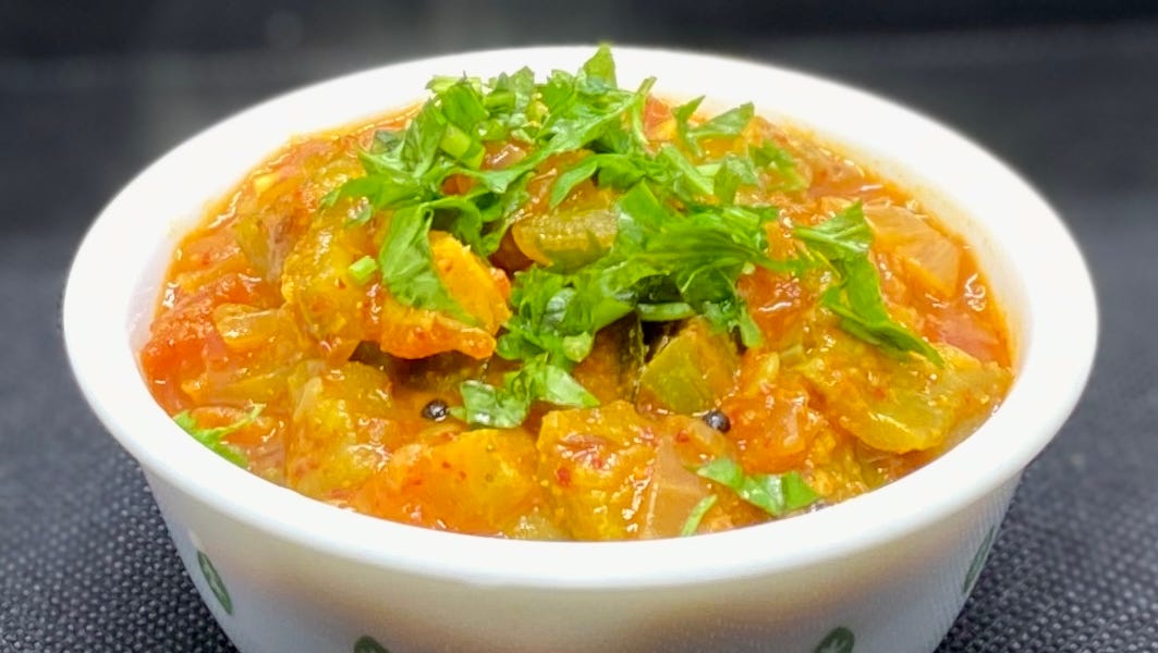 74. Beerakaya Kura (Ridge Gourd Curry) - by Krishna