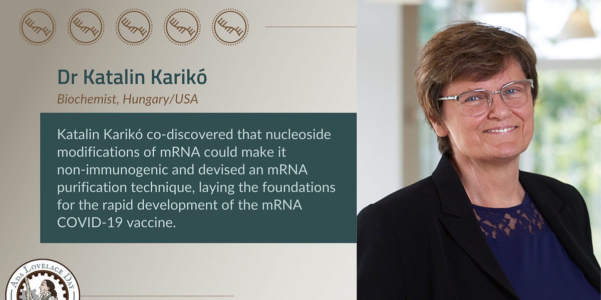 Dr Katalin Karikó, Biochemist - by Suw @ Ada Lovelace Day