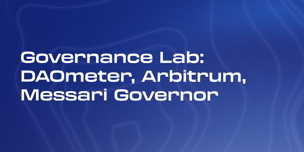 👨‍🔬 Governance Lab #004 - by StableLab - Governance Lab