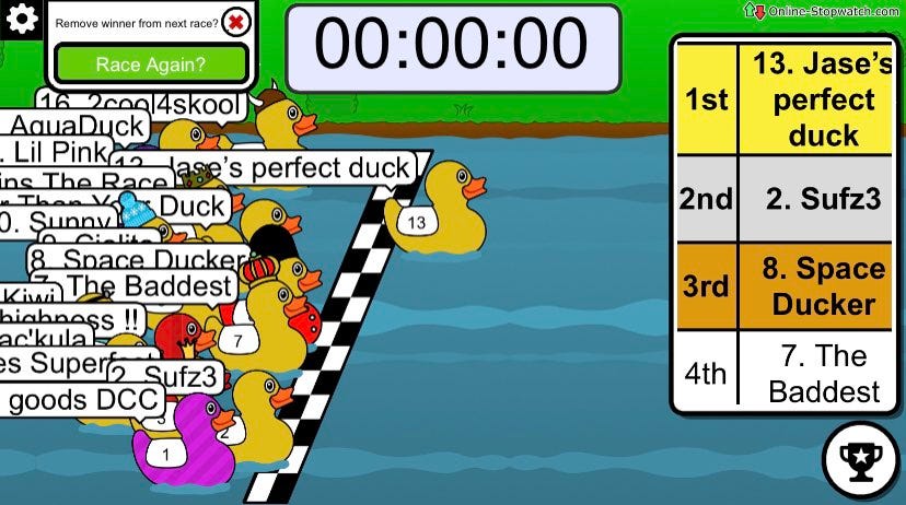 January Duck Race Finals - The Nonconformist Times