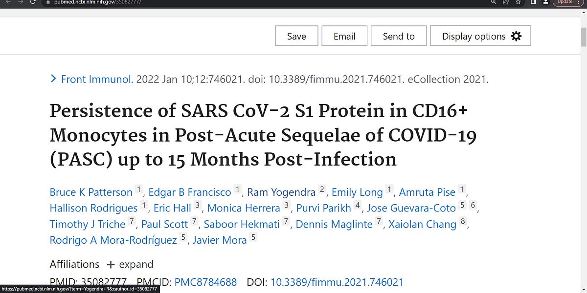 Can spike protein from COVID SARS-2 virus (& mRNA technology based gene ...