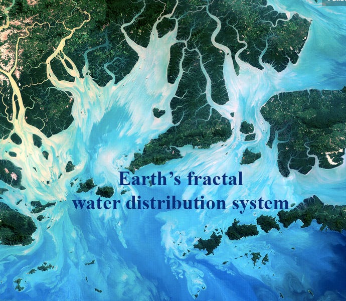 Earth's fractal water distribution system - by Alpha Lo