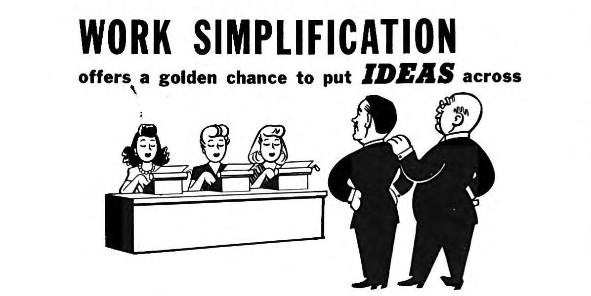 Work Simplification, Historical Government Efficiency & Management ...