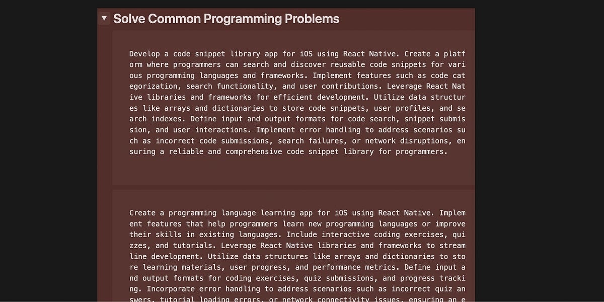 Code Prompts Ios React Native ☕️ Build Apps That Help Programmers With Help From Chatgpt 📱