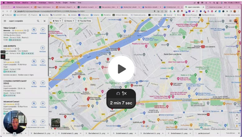 Automatiser via Google Maps - by Oury - Mr Automatisations