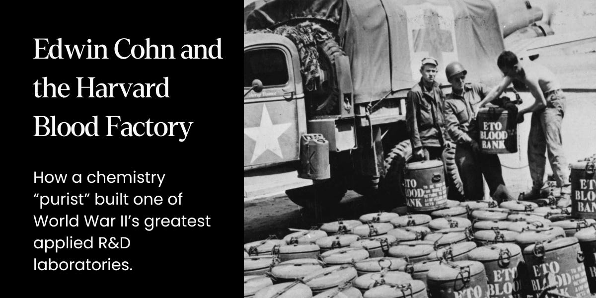 Edwin Cohn and the Harvard Blood Factory - by Eric Gilliam