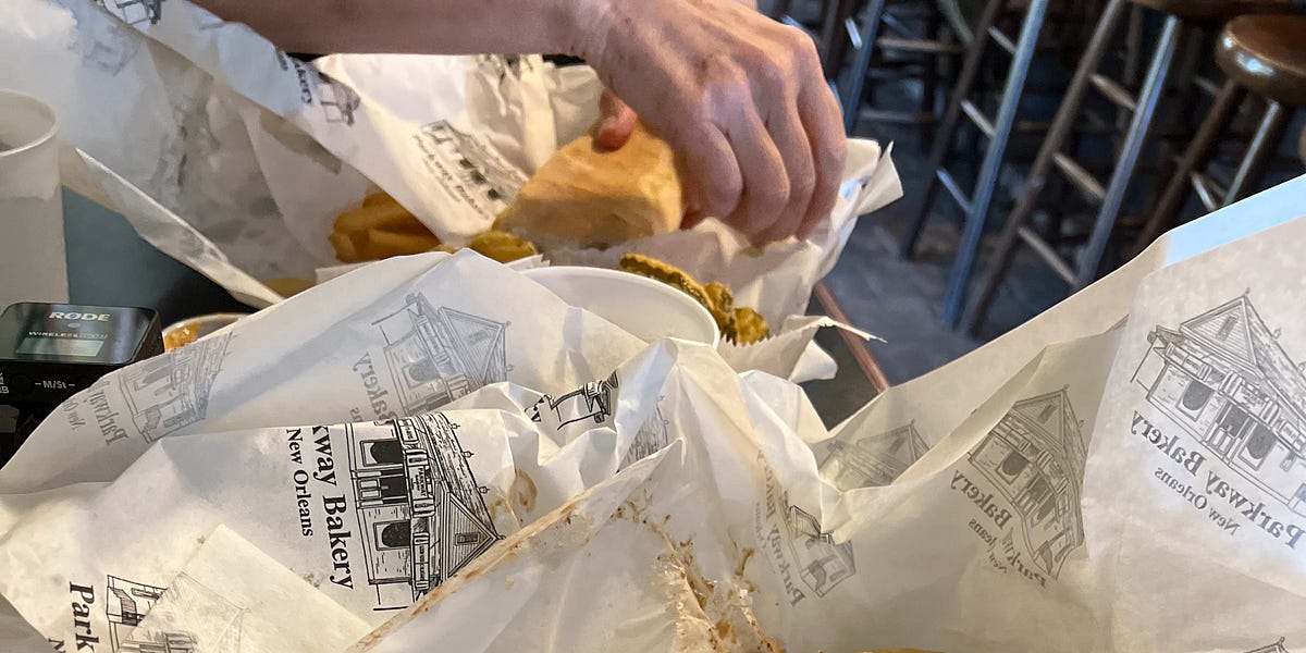 First sandwich in New Orleans - by Barry W. Enderwick