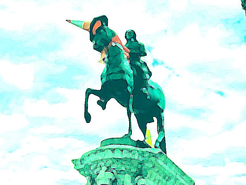 When Statues Get Mobbed - by Matt Brown