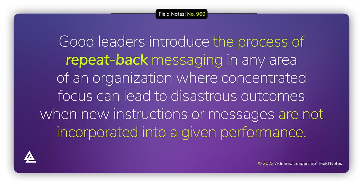 Concentrated Focus and Repeat-Back Messages