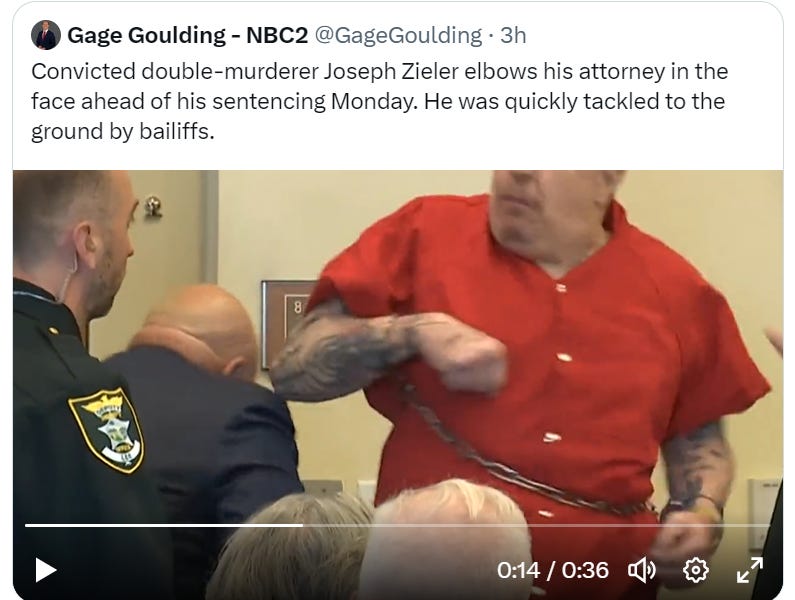 Joseph Zieler sentenced to death following 10-2 jury recommendation.