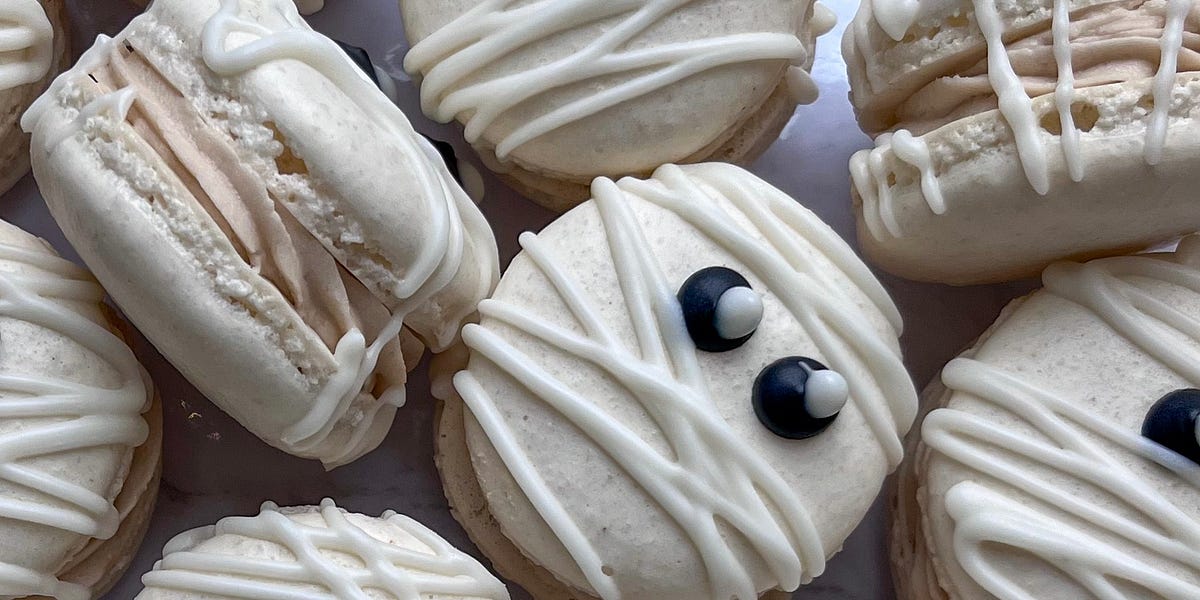 Marshmallow Mummy Macarons - by Rachael Galano