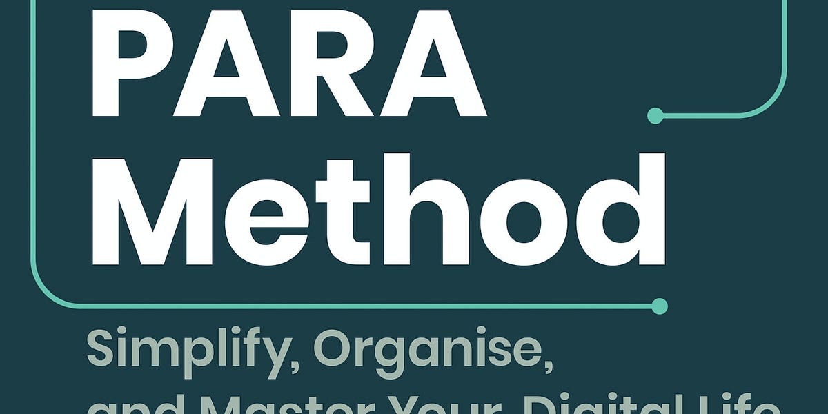 The PARA Method 是一本叫你行动的书 - by happy xiao - 可乐周报