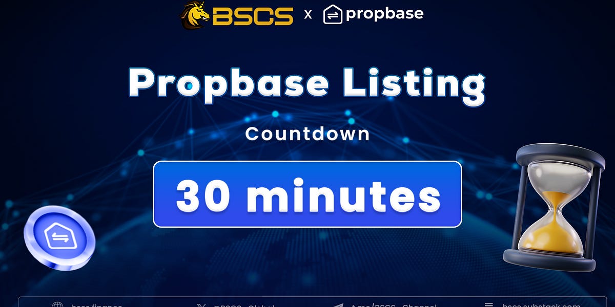 ⌛ The $PROPS listing of Propbase is just 30 minutes away!