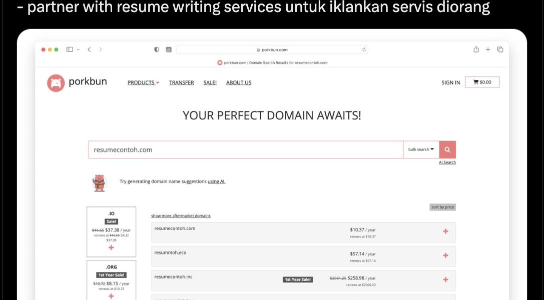 An app with real resume examples - by Afrie Irham