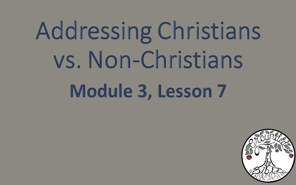 Addressing Christians vs. Non-Christians - by Karen Hoffman