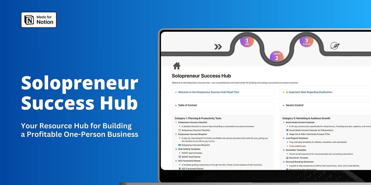 💻 Solopreneur Success Hub - by Anfernee
