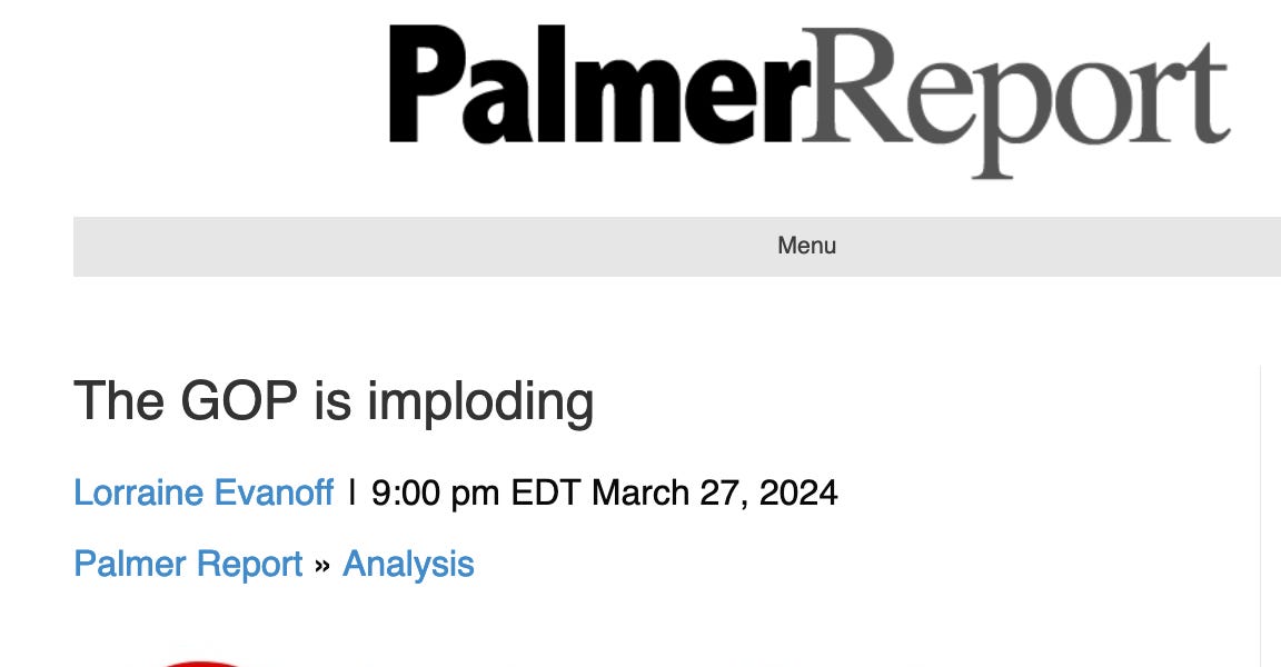 The GOP is imploding - by Lorraine Evanoff