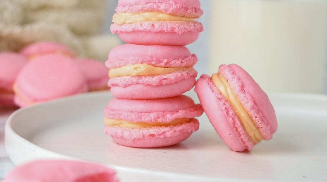 Pink Macarons - by Leona Kot - the kot kitchen