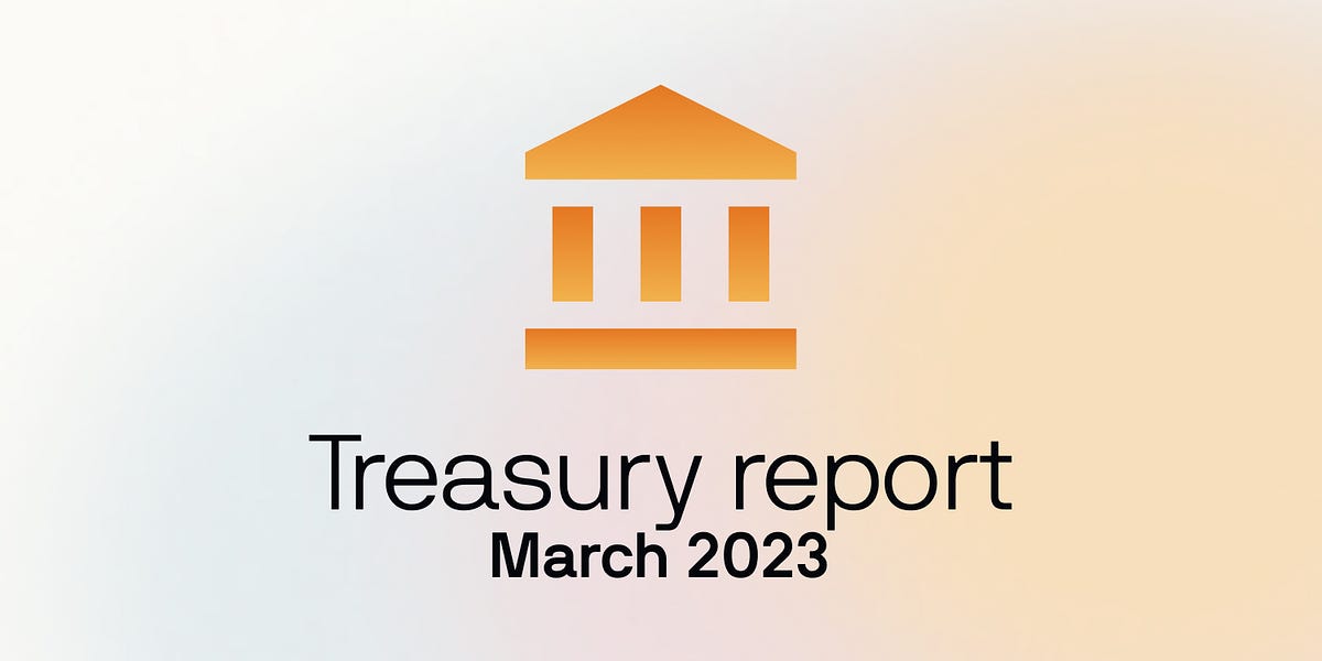 #25 - Treasury report March 2023 - Beam’s Newsletter