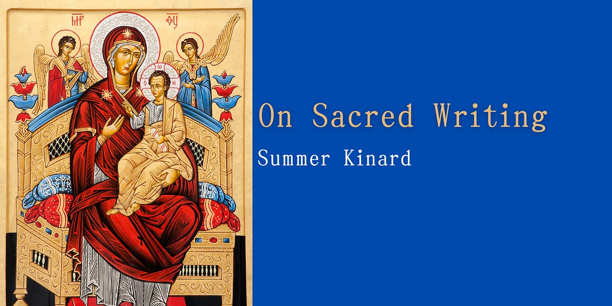 On sacred writing - by Summer Kinard - Some Myrrh