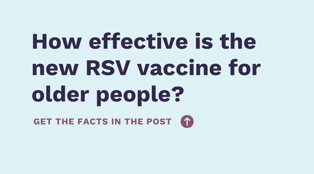 How effective is the new RSV vaccine for older people?