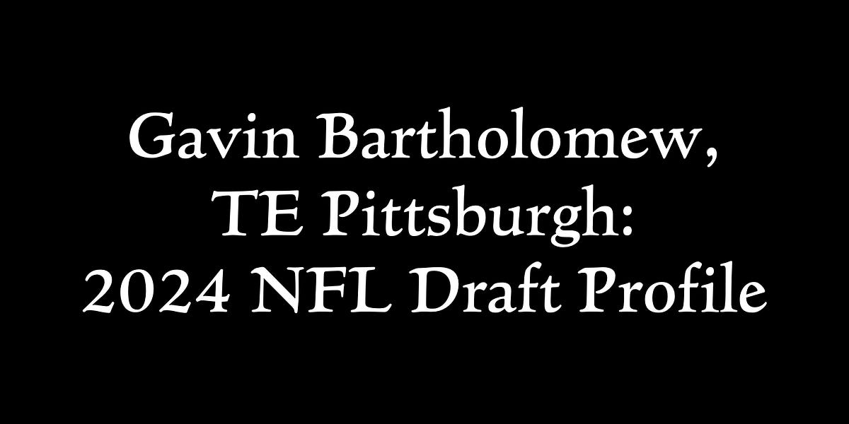 Gavin Bartholomew, TE Pittsburgh: 2024 NFL Draft Profile