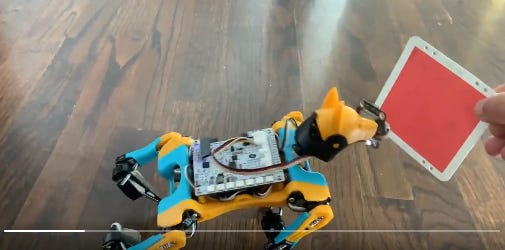 Project - Making Petoi Bittle respond to colors