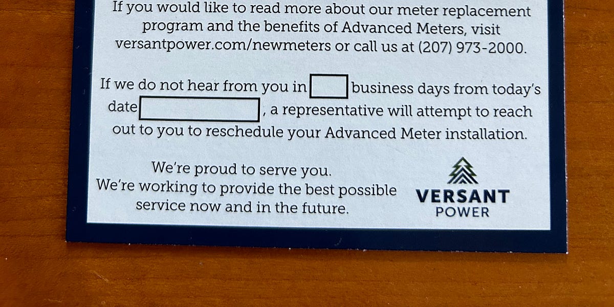 How the electric company tried to con me into a smart meter today