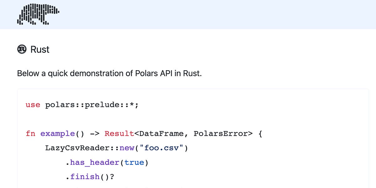 Rust Data Engineering: Processing Dataframes with Polars