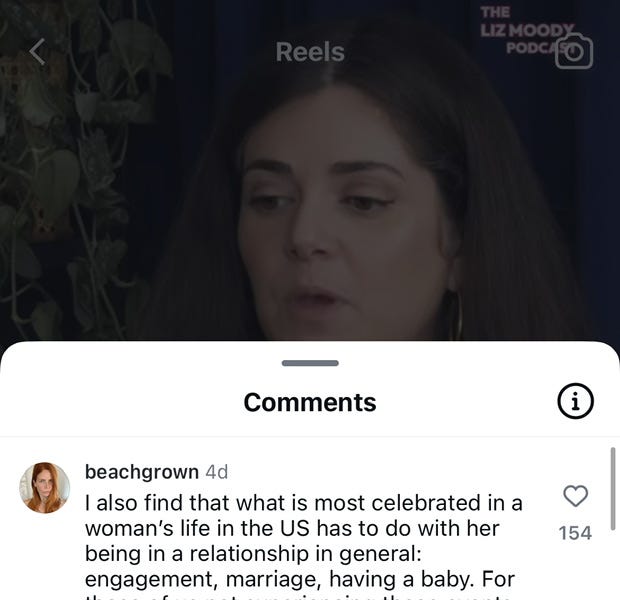 My comment on Liz Moody's reel goes viral