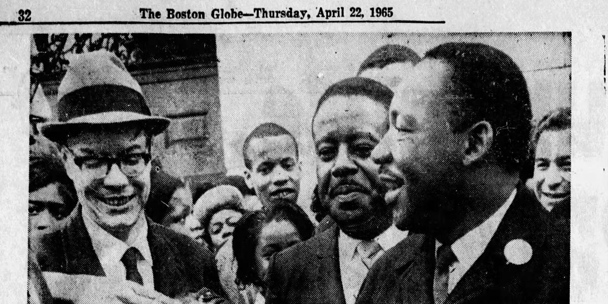 In honor of Martin Luther King Day, Dr. King's visit to Boston April 1965