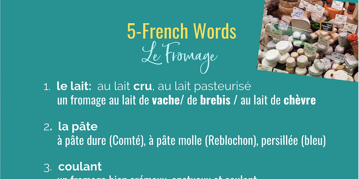 5-French Words: LE FROMAGE - by eFrenchCafe