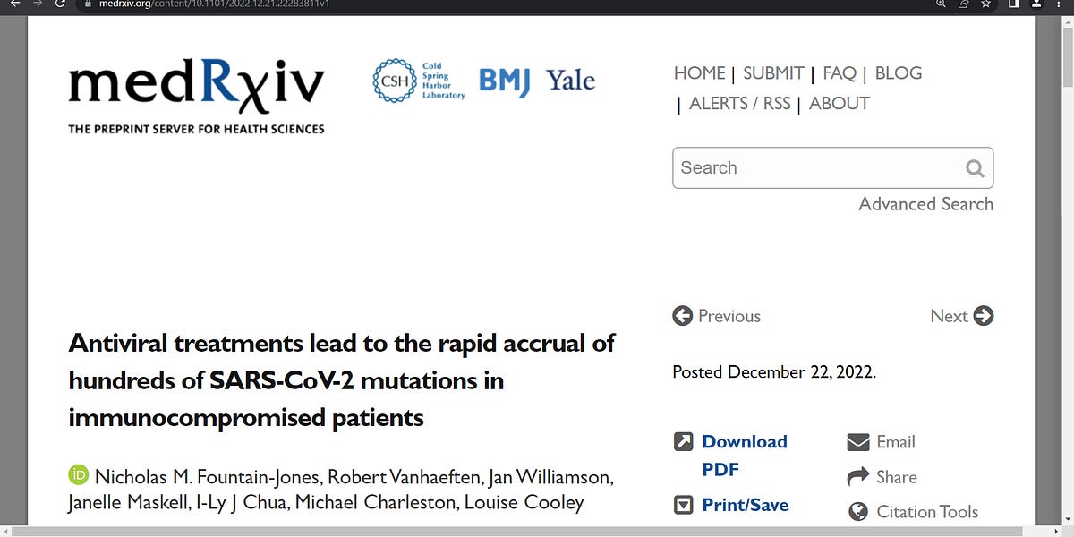 Molnupiravir (Lageviro) antiviral treatment lead to the rapid accrual ...