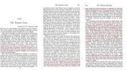 A Textual Analysis of Karl Marx’s ‘The Russian Loan’