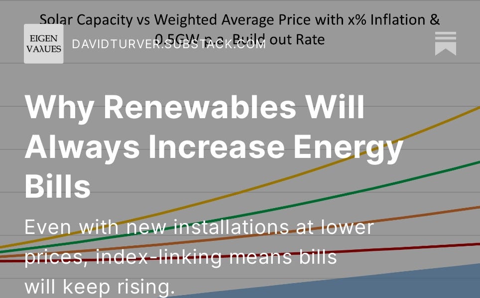 Why Renewables Will Always Increase Energy Bills