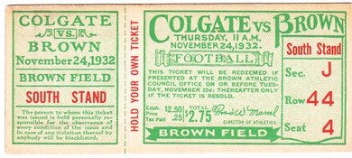 The 1932 Colgate-Brown Thanksgiving Game for the Rose Bowl